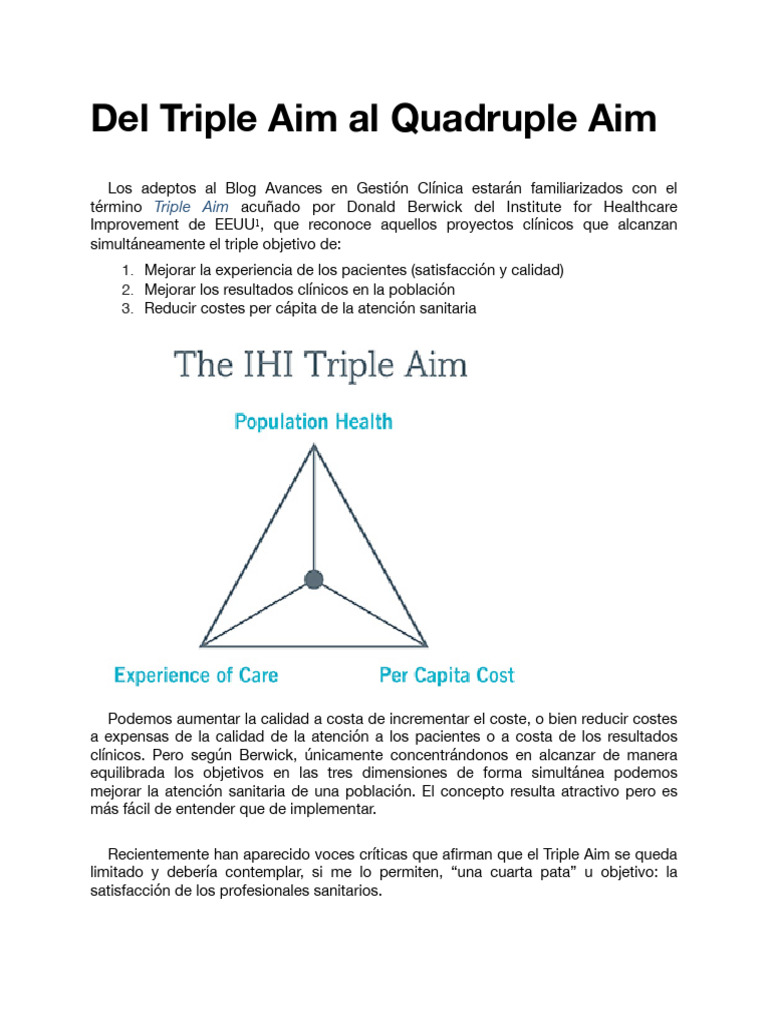 De La Triple A La Cuadruple Meta | PDF | Burnout ocupacional | Medicina