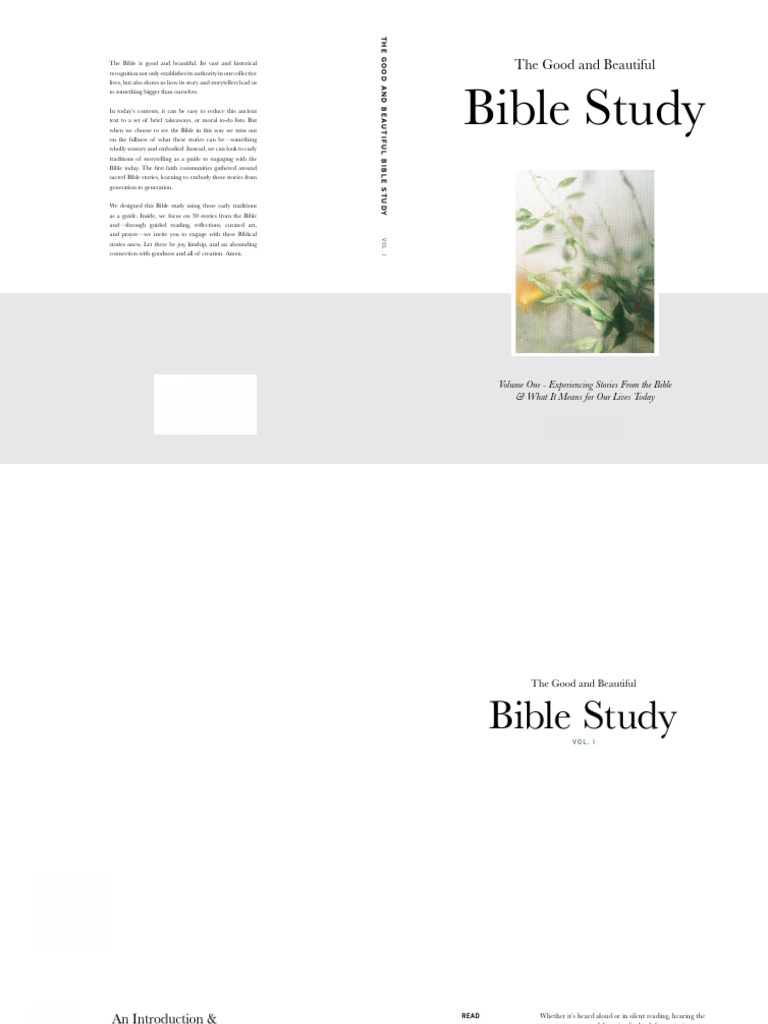 001 BibleStudy VolOne Digital | PDF | Jesus | Books Of Samuel