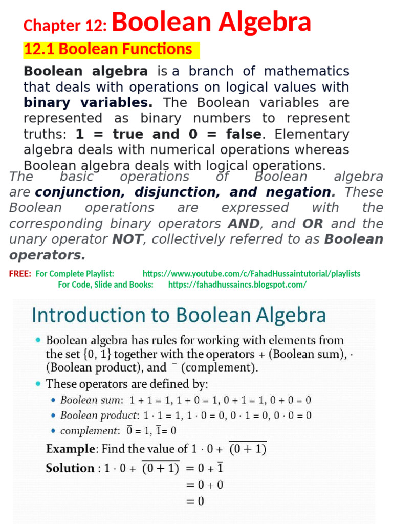 Chapter 12 | PDF | Boolean Algebra | Teaching Mathematics