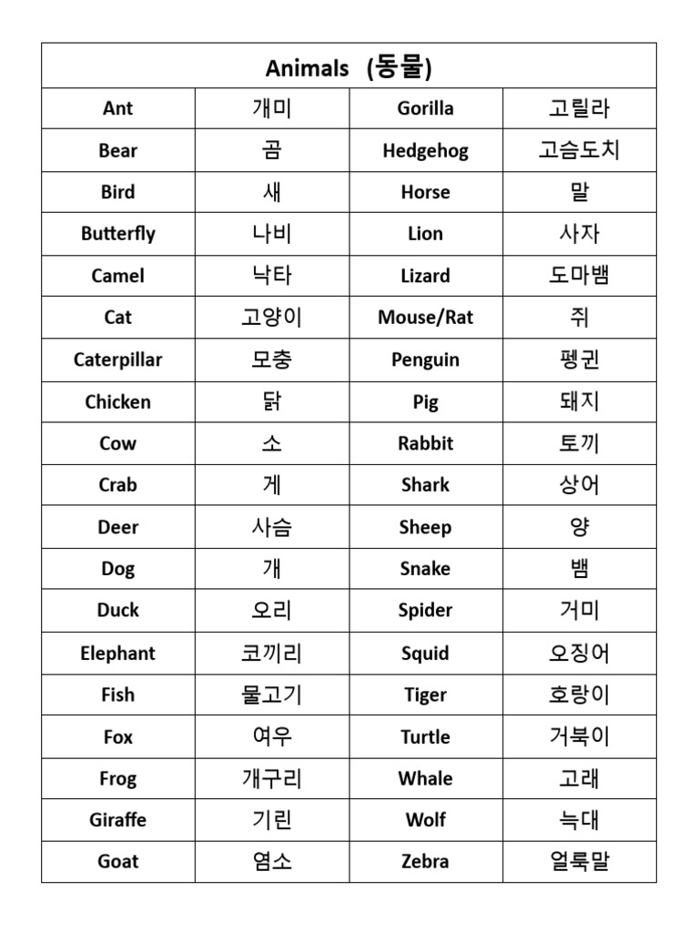 Korean Vocabs v2 | PDF
