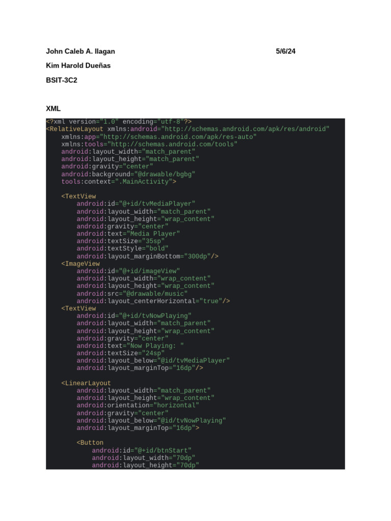 Ilagan John Caleb A, Dueñas Kim Harold - Android Services Activity ...
