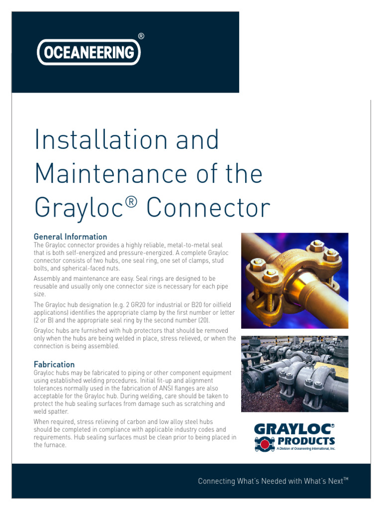 Grayloc Installation and Maintenance Bulletin Rev. L | PDF | Lubricant ...