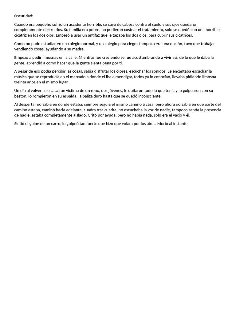 Oscuridad | PDF | Novela negra, policíaca y suspenso | Poesía