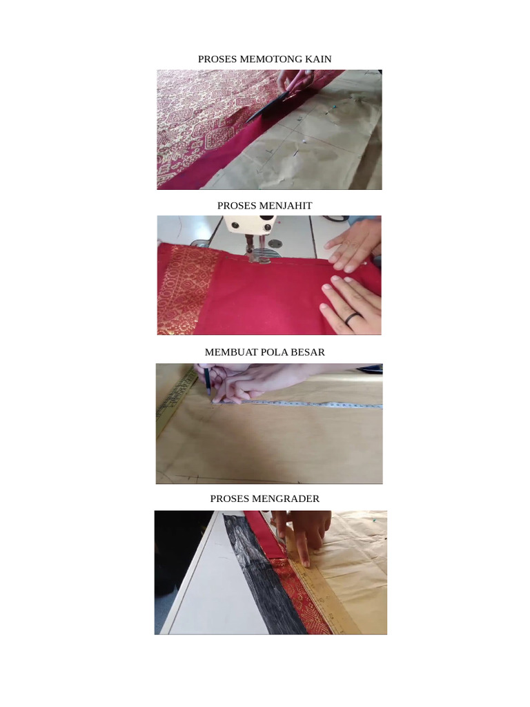 Proses Memotong Kain | PDF | Seni
