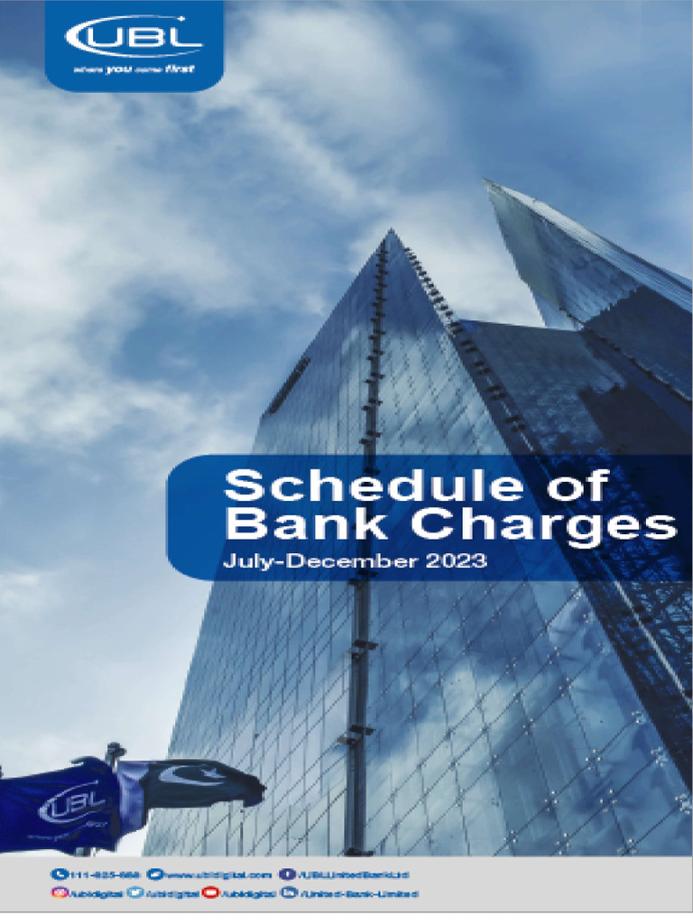Schedule of Charges July December 2023 | PDF | Debit Card | Credit Card