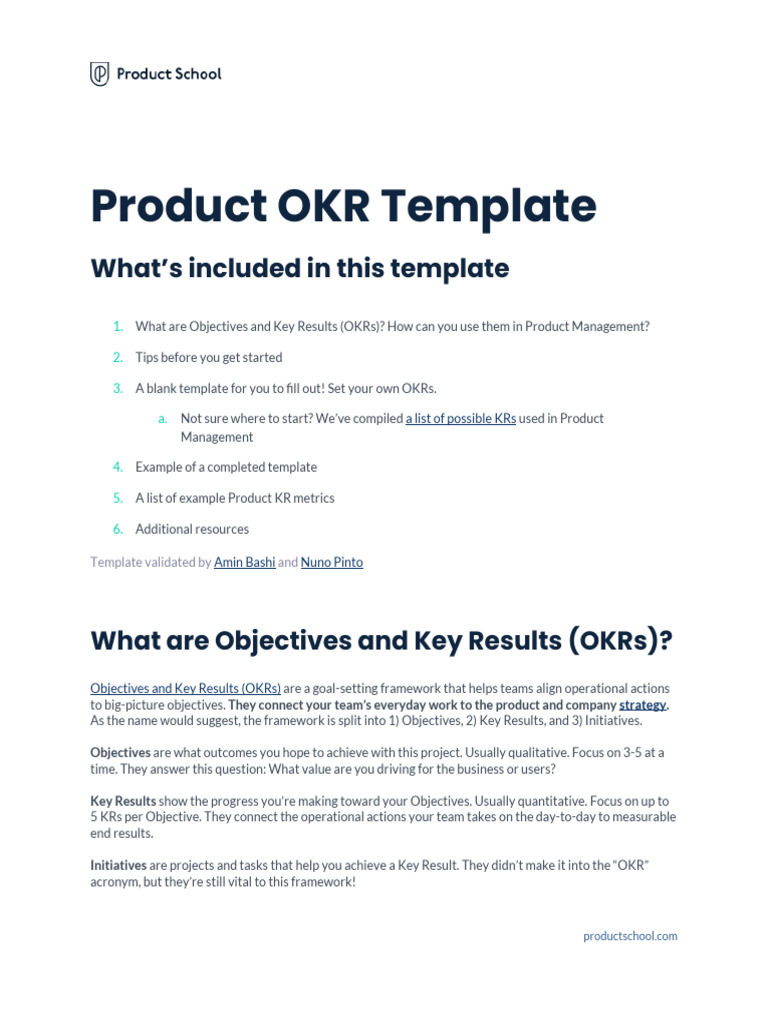 PRODUCT OKRs | PDF | Business