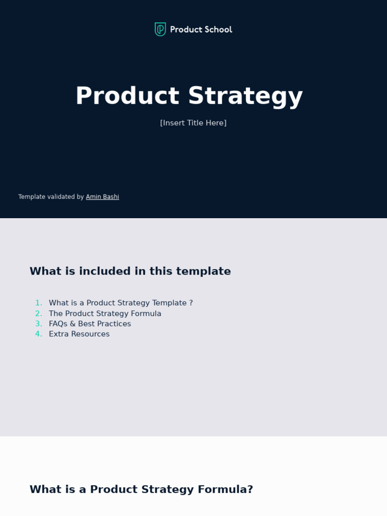 Pm Templates_ Product Strategy Template | PDF | Usability | Web ...