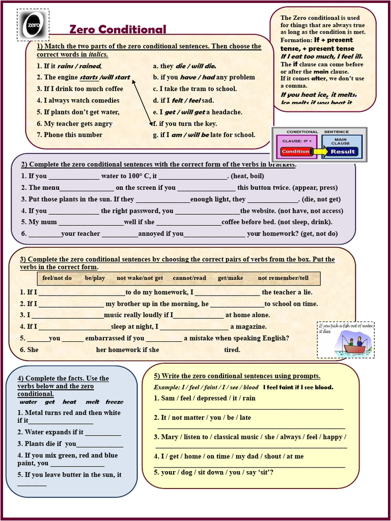 Understanding Zero Conditional Sentences | PDF | Sentence (Linguistics)