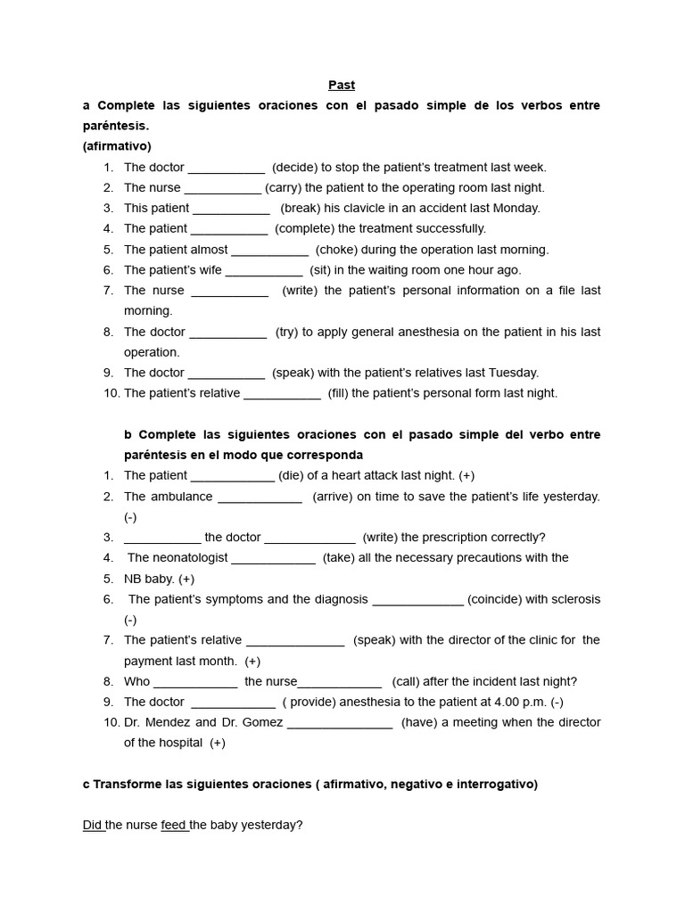 Past and Future practice | PDF | Patient | Medical Diagnosis