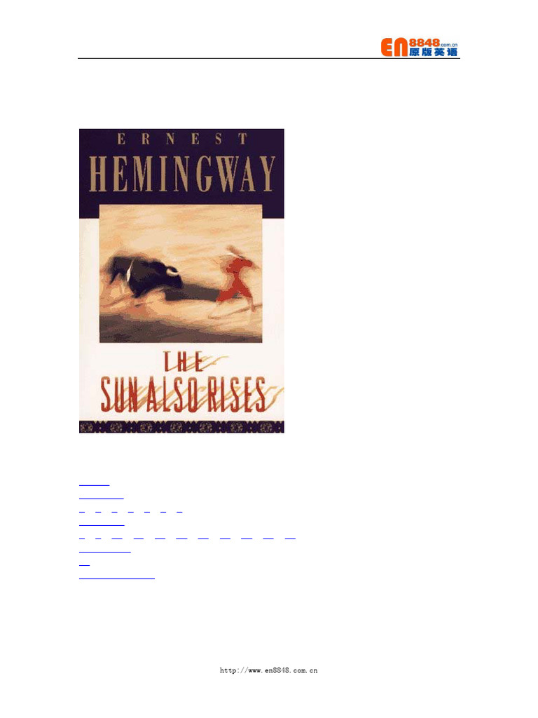 Hemingway-The Sun Also Rises | PDF