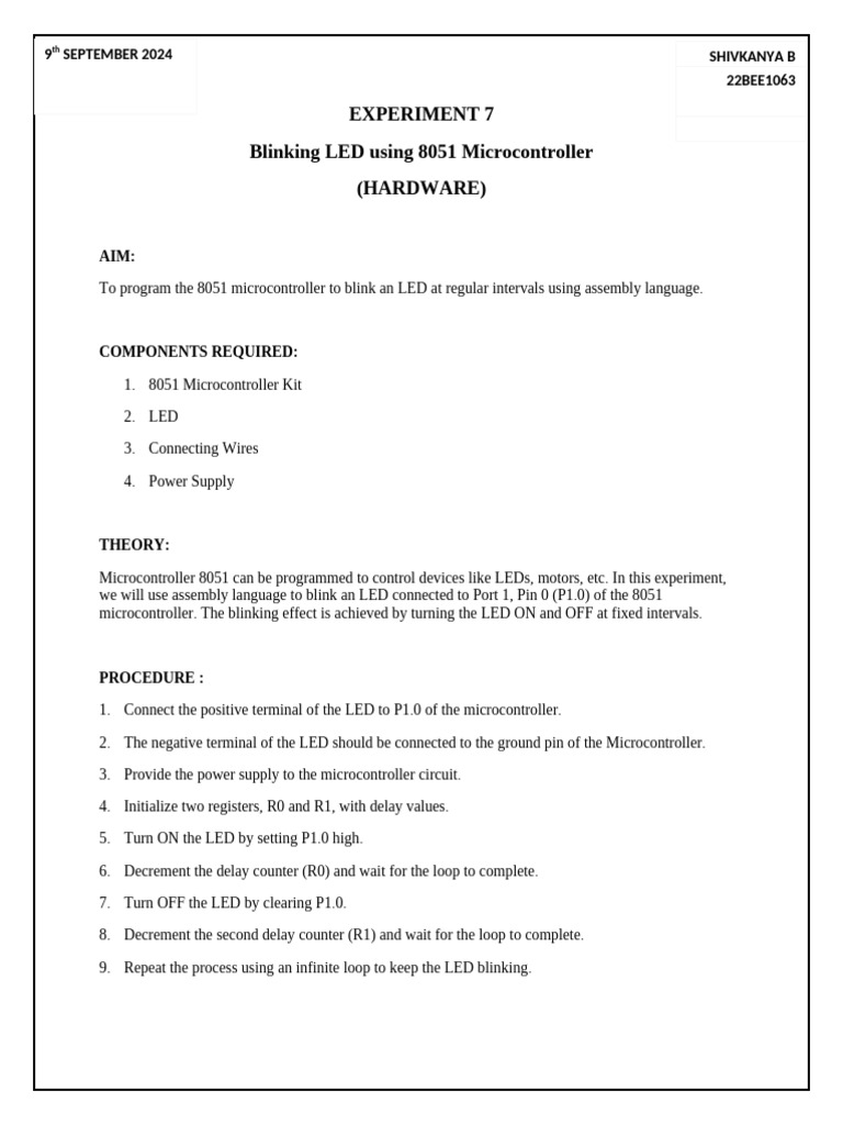 Exp 7 MPMC | PDF | Computers | Technology & Engineering