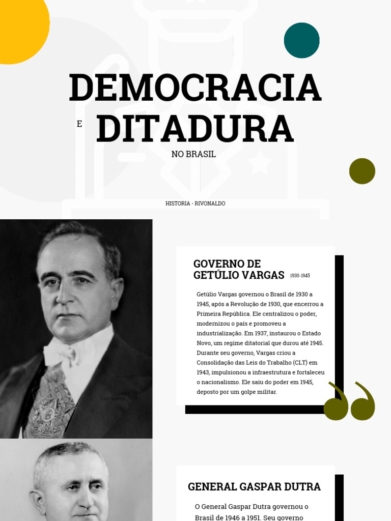 Democracia Ditadura PDF | PDF | Brasil