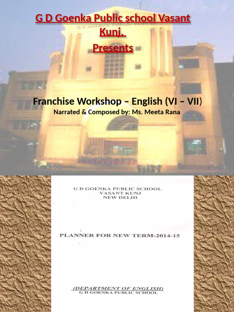 English Franchise Workshop for Grades VI-VII | PDF