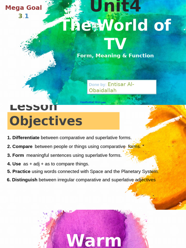 MG3.1 Unit4 Form, Meaning, Function 46 | PDF | Adjective | Language ...