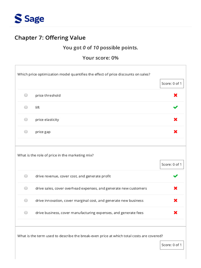 Chapter 7 - Offering Value - Online Resources | PDF | Pricing | Prices