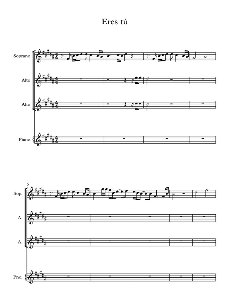 Eres tú - Partitura completa | PDF