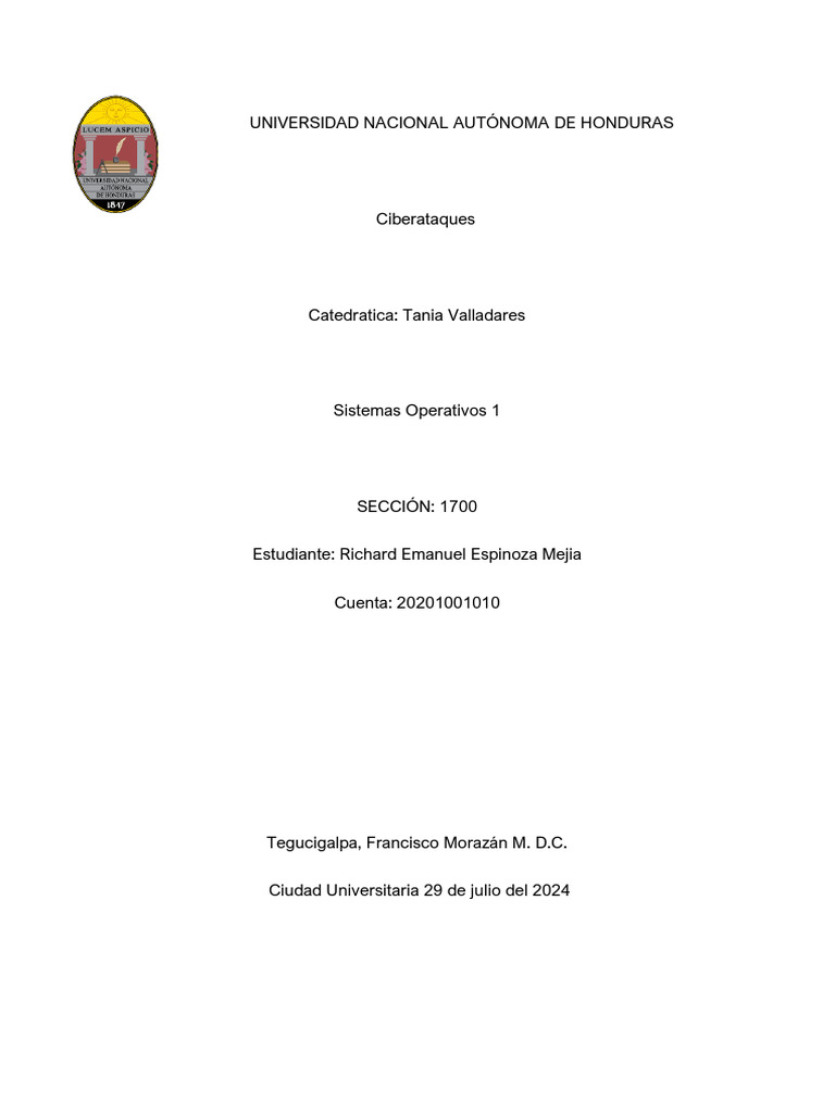 Ciber Ataques sistemas Operativos | PDF | Seguridad | La seguridad ... Ciber Ataques sistemas Operativos | PDF | Seguridad | La seguridad ...