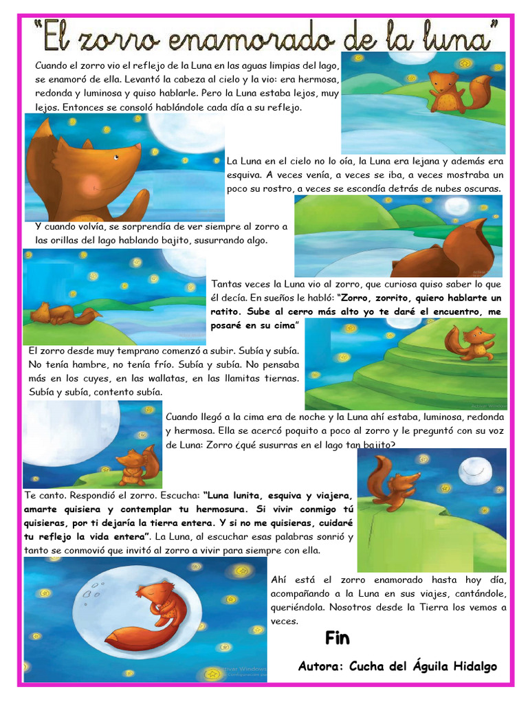 CUENTO-zorro Enamorado de La Luna | PDF | Luna