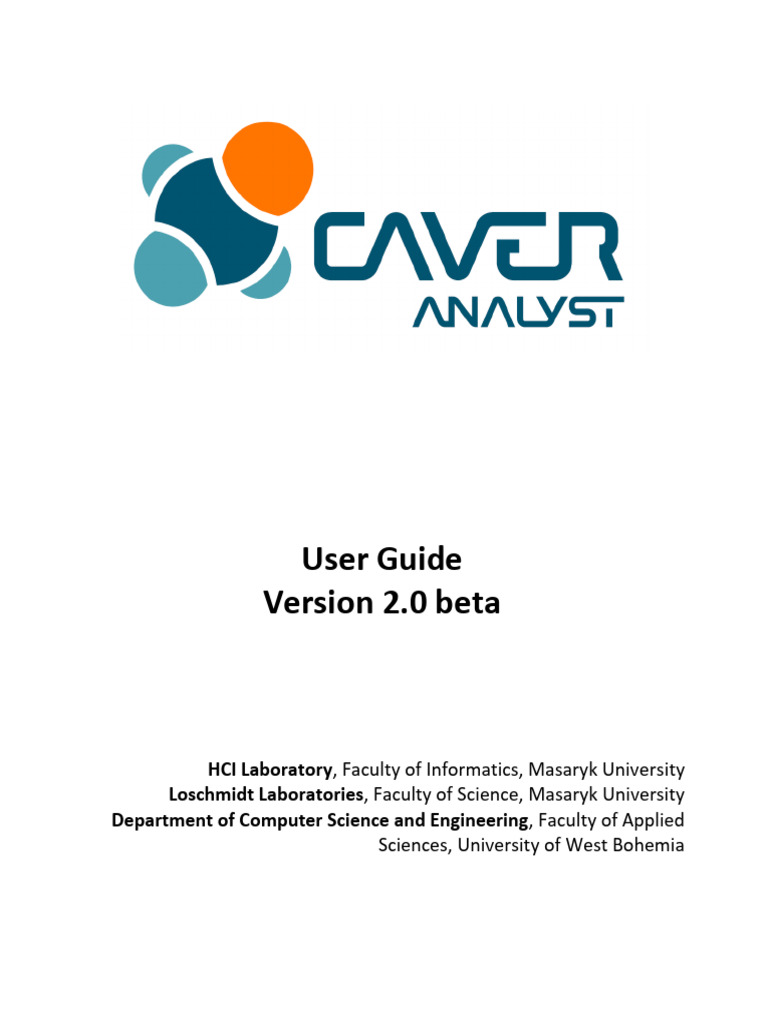 CAVER Analyst Guide | PDF | Window (Computing) | Icon (Computing)