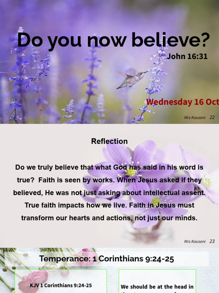 Wednesday Morning Devotion | PDF | Faith | Religious Belief And Doctrine