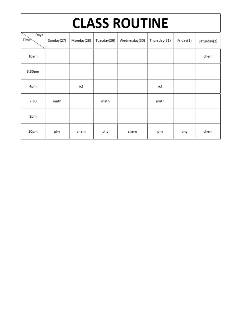 Routine | PDF