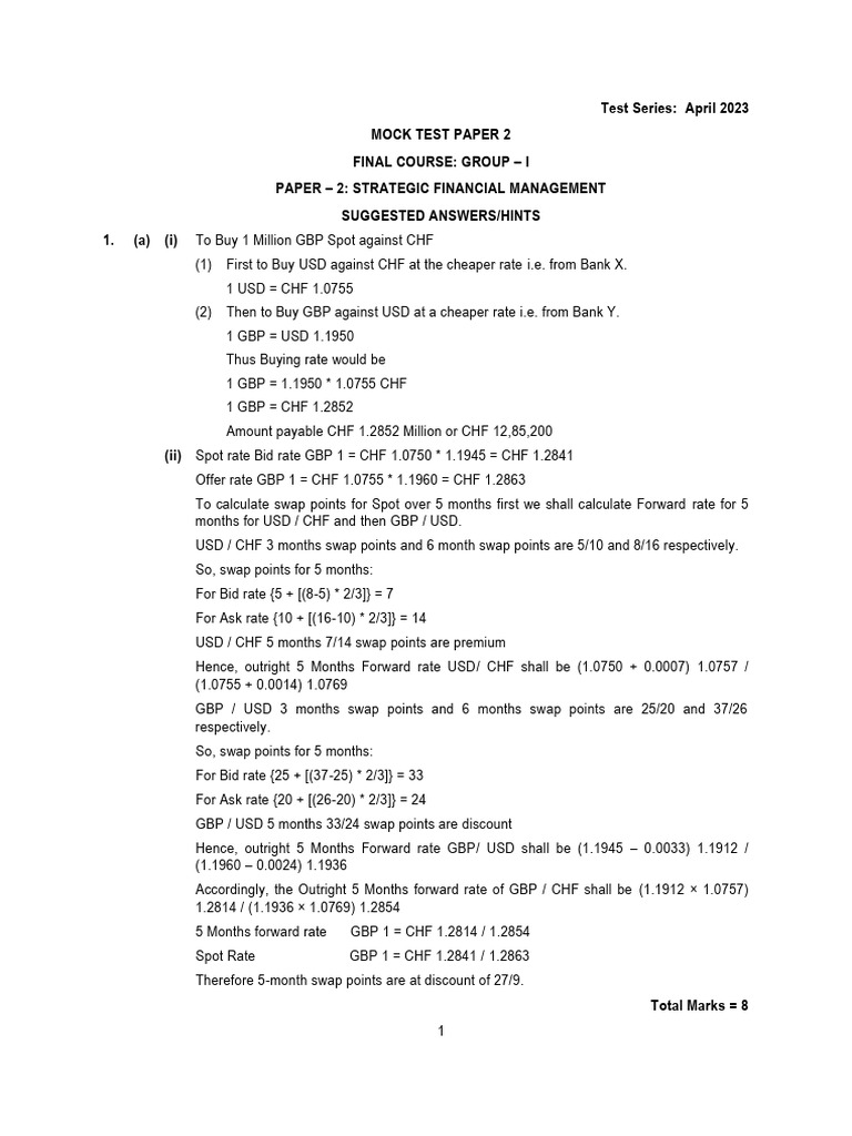 MTP 2 2 Answers 1680951827 | PDF | Option (Finance) | Put Option