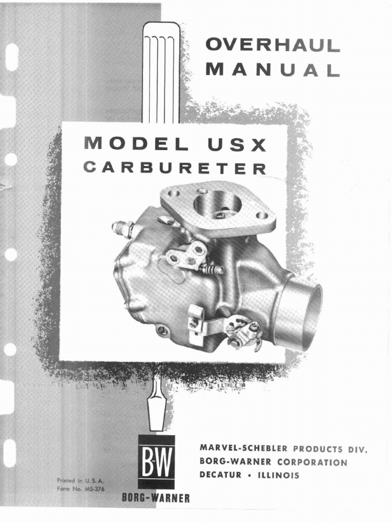 MS Usx | PDF | Carburetor | Throttle