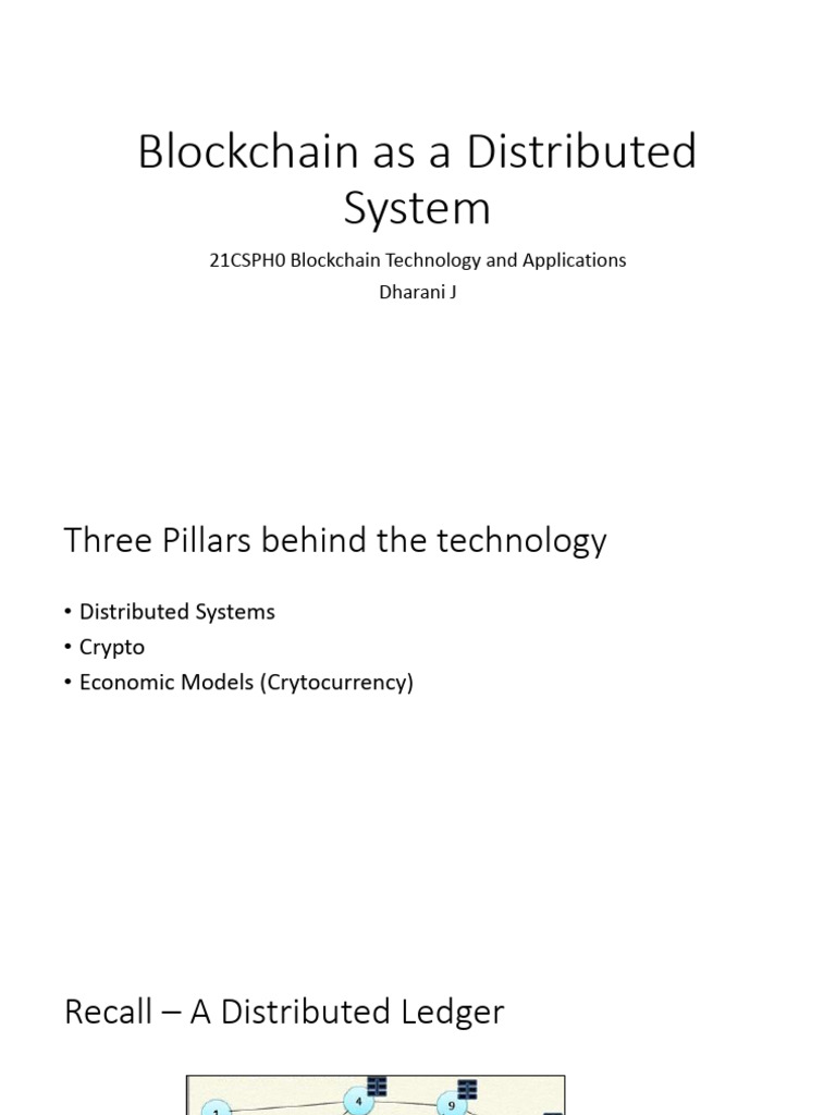 Blockchain As A Distributed System | PDF | Distributed Computing | Algorithms