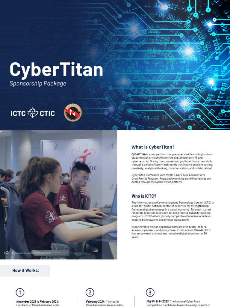 CyberTitan Sponsorship Package - 2023 | PDF | Computer Security | Security
