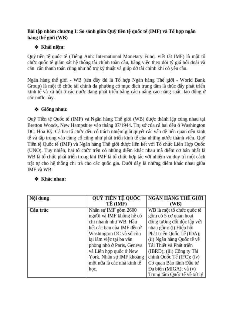 TCQT - Bài tập nhóm chương I | PDF