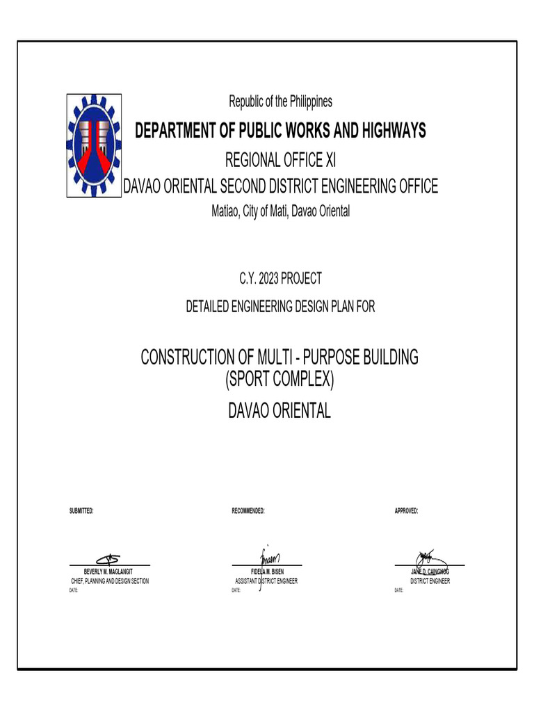 Multi-Purpose Building Design Plan | PDF | Philippines
