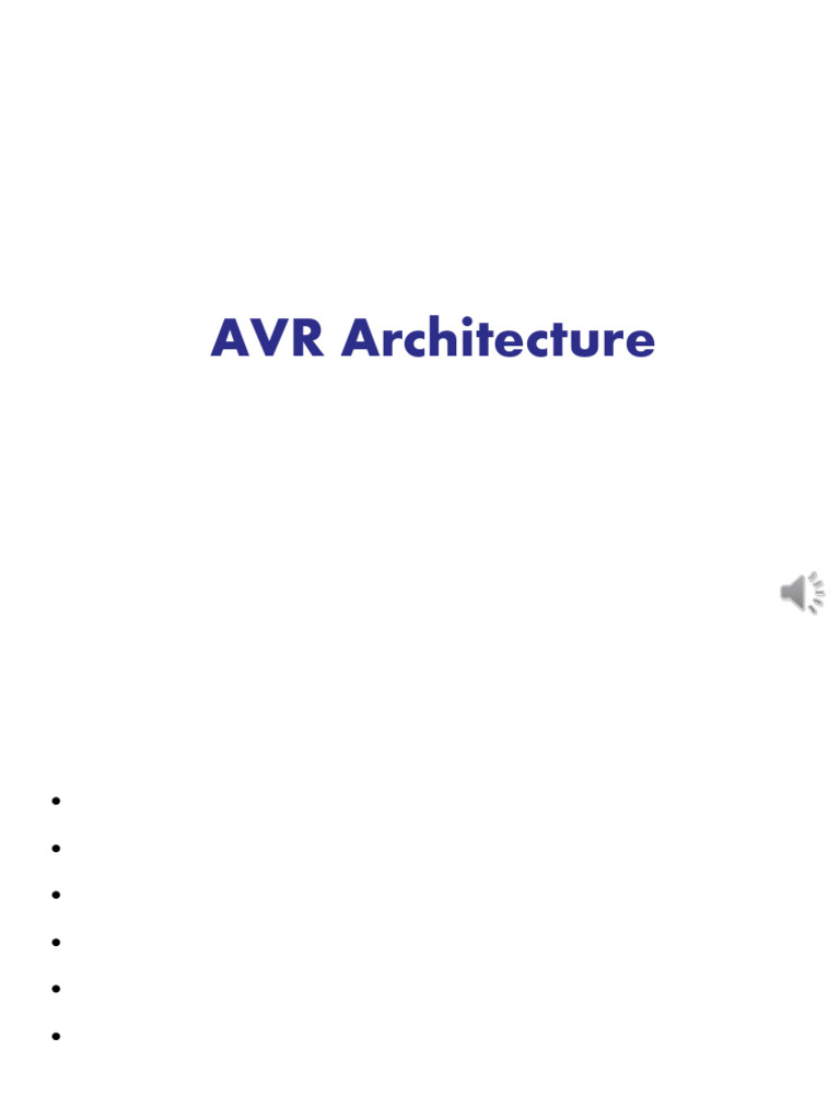 2 AVR Architecture | PDF | Microcontroller | Integrated Circuit