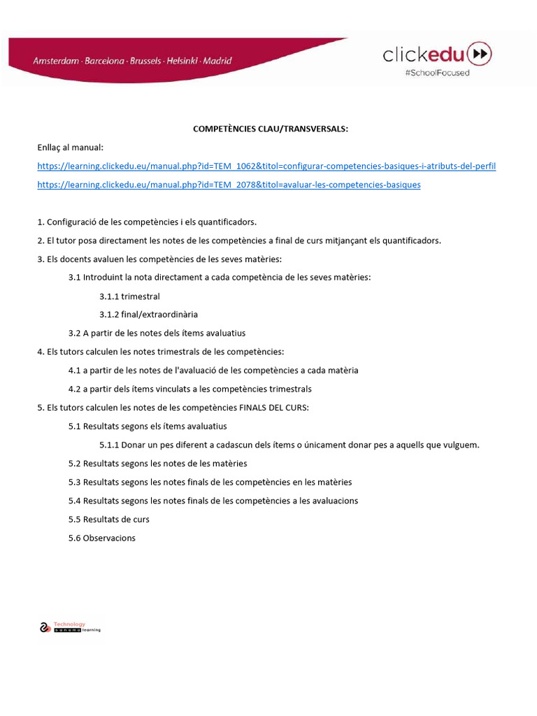 LOMLOE Competències Clau Transversals | PDF