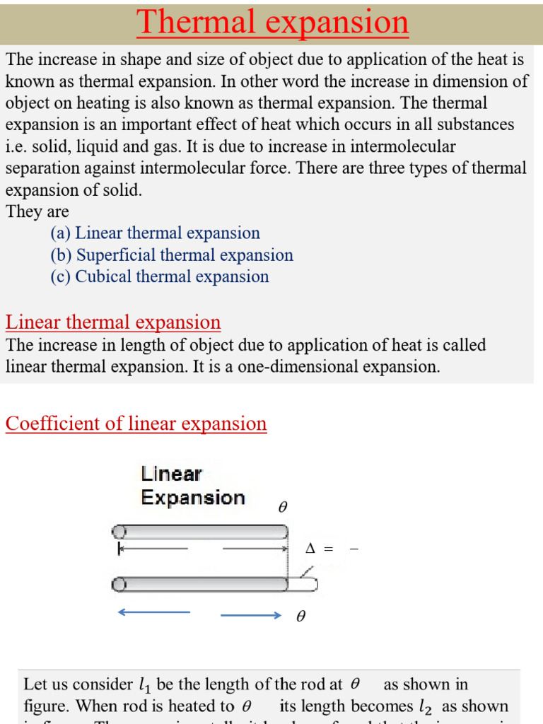 Understanding Thermal Expansion Types | PDF