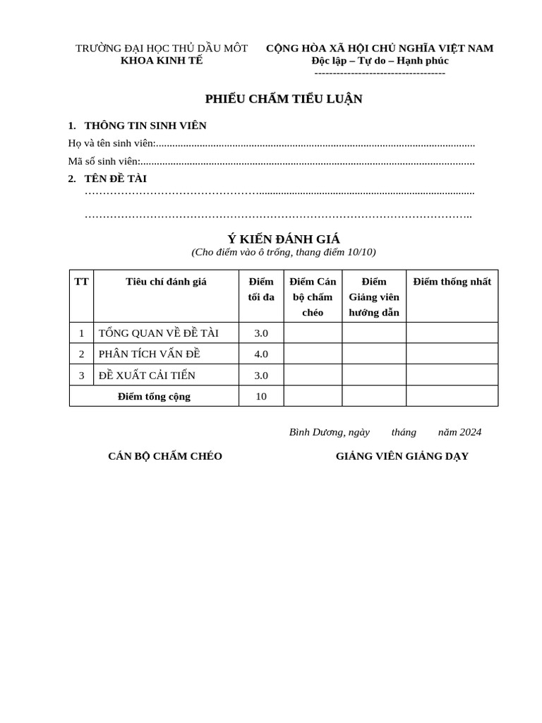 @.phieu Cham Diem - Atld | PDF