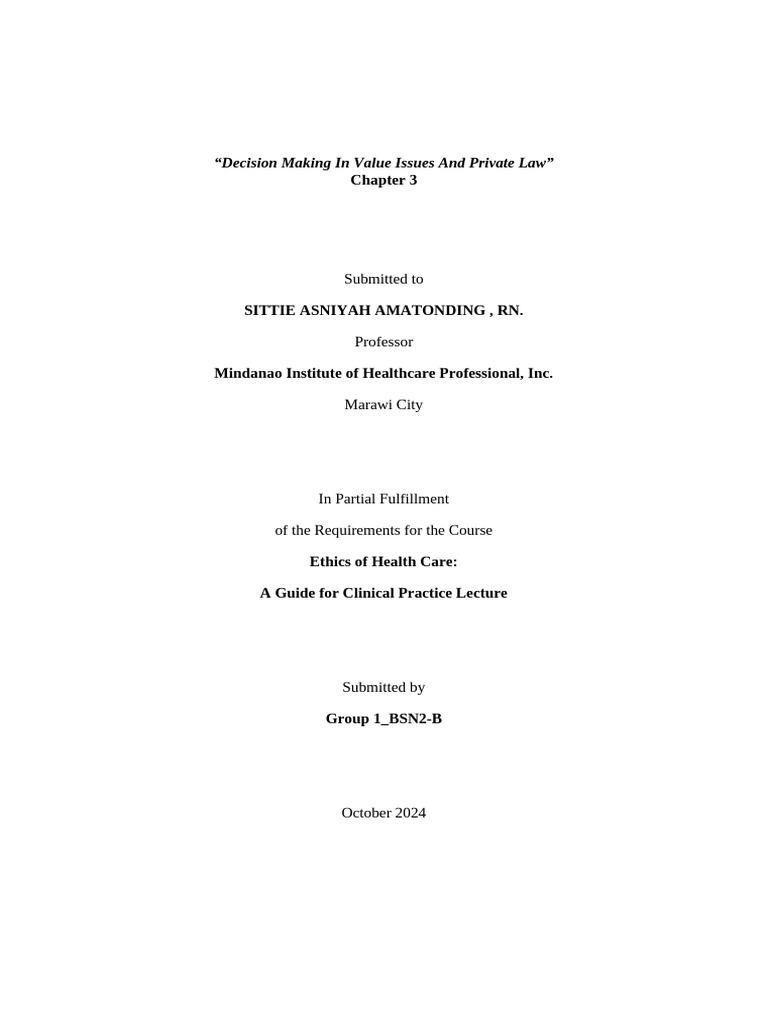 Bioethics Written Report | PDF | Virtue Ethics | Virtue