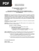 BAC Resolution Sample Declaring Failure of Bidding | PDF | Government