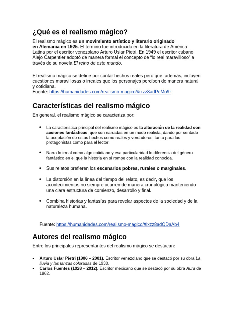 Introducción al Realismo Mágico | PDF | Literatura latinoamericana