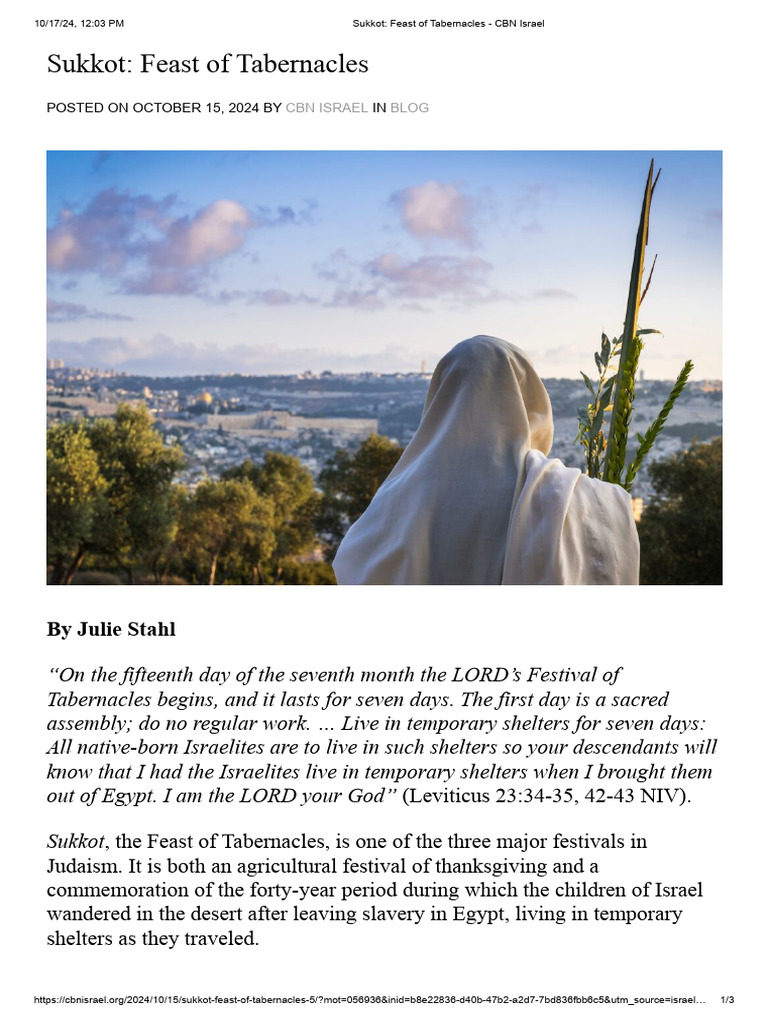 Understanding Sukkot: Jewish Festival Insights | PDF | Sukkot | Old ...