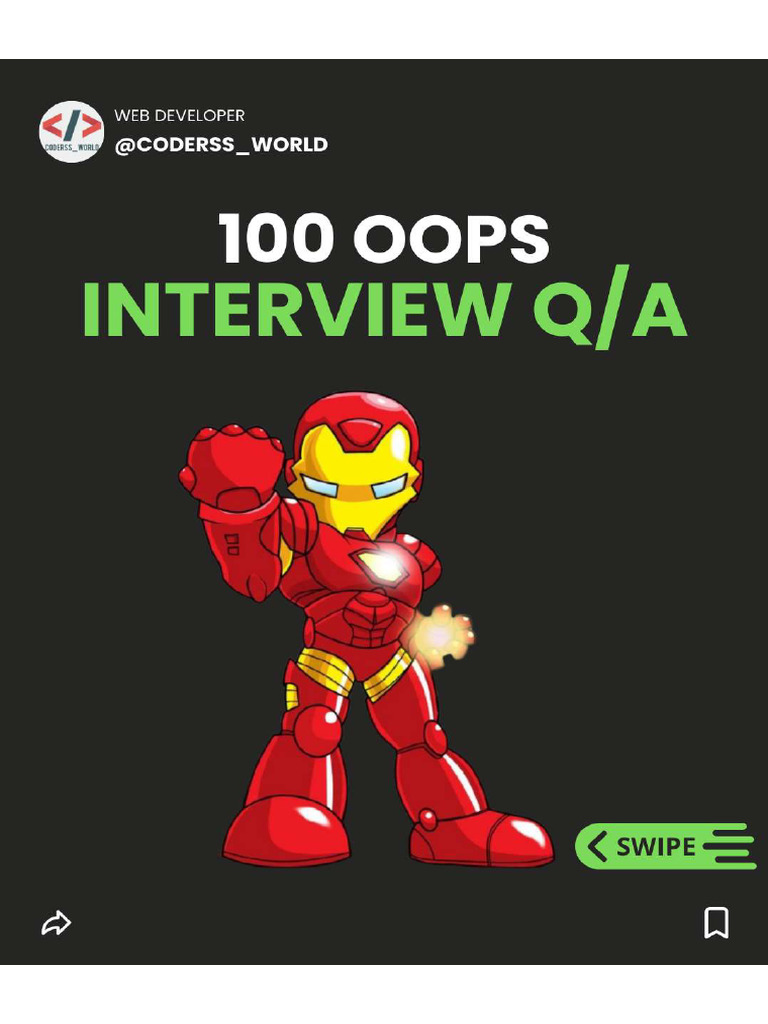 100 OOPS Interview QA | PDF