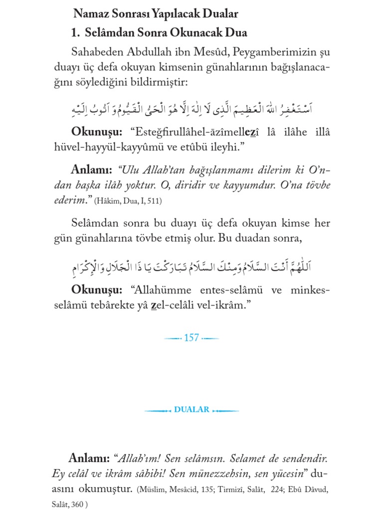 Namazdan Sonra Yap Dualar | PDF