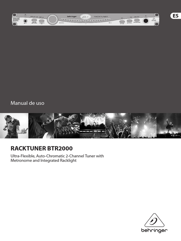 Manual del RACKTUNER BTR2000 | PDF | Acorde (Música) | Guitarras