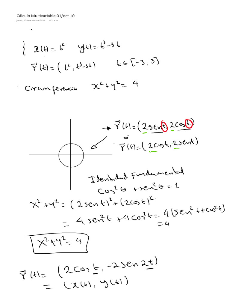 Cálculo Multivariable 05 Oct 10 | PDF