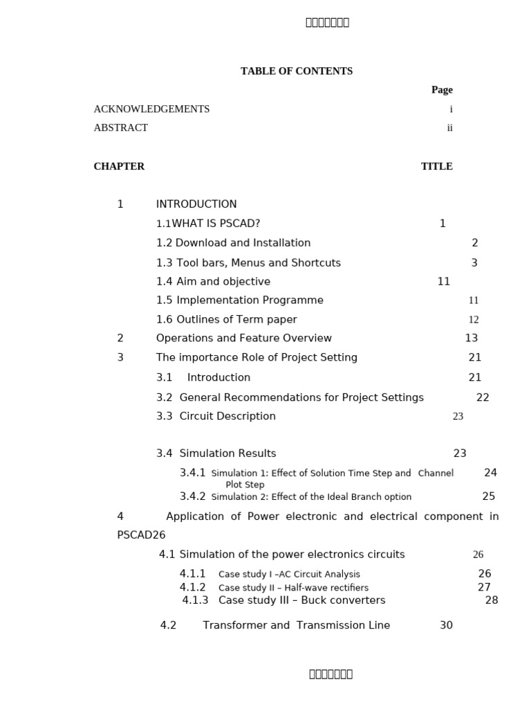 Study of PSCAD Simulation | PDF | Electric Power Transmission ...