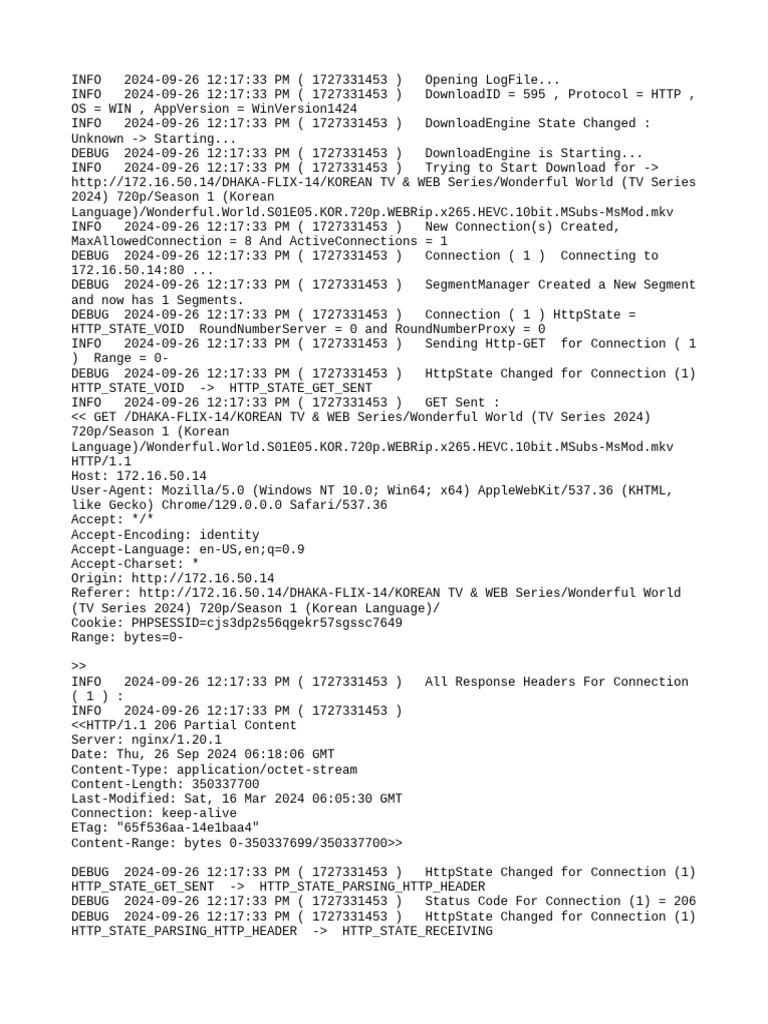 LogFile | PDF | Computer Networking | Telecommunications