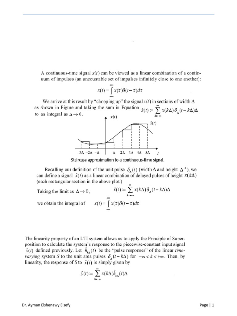 Ss notes | PDF | Convolution | Electronics