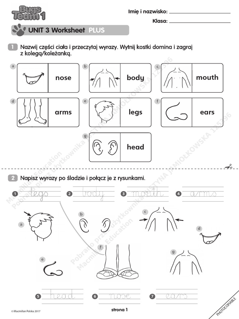 BT1 Unit 3 PB Worksheet Plus | PDF
