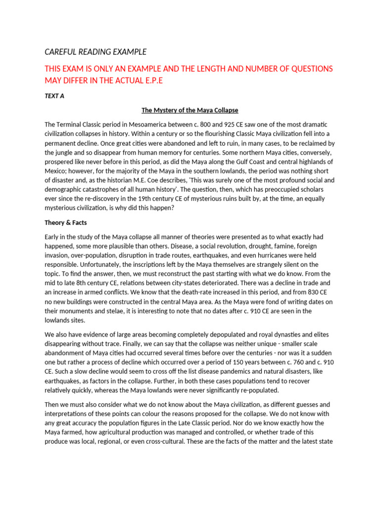 Careful Reading For Website | PDF | Maya Civilization