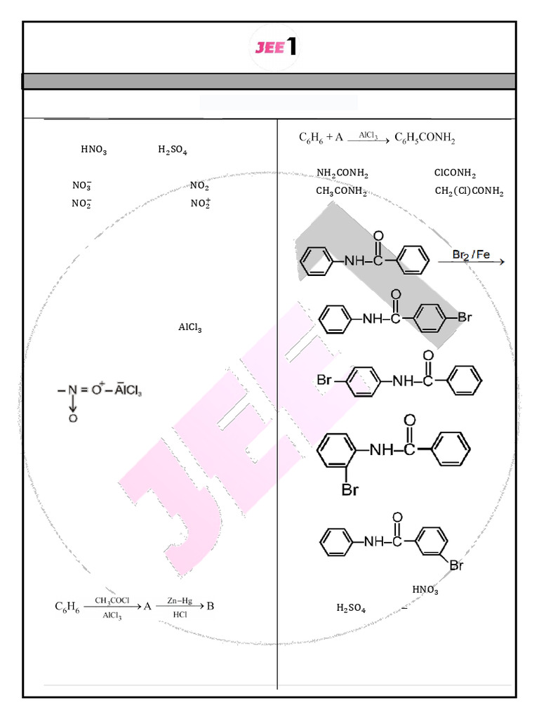 Aromatic Compounds: HNO H SO NH Conh Clconh CH Conh CH (CL) CONH | PDF ...
