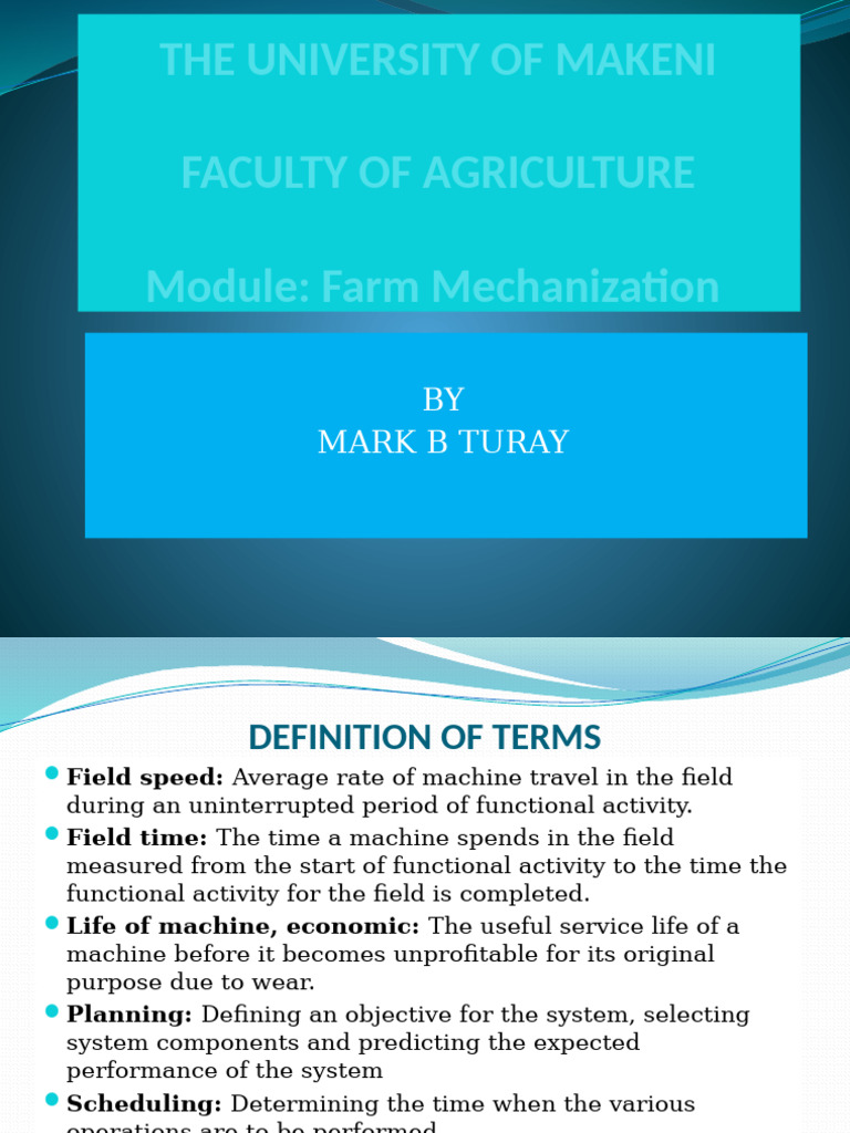 Farm Mechanization Overview | PDF | Agriculture | Mechanization